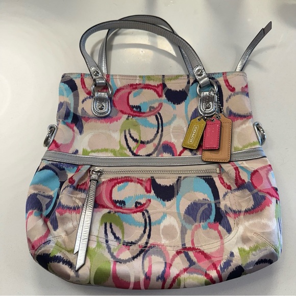Coach | Bags | Coach Vintage Y2k Poppy Ikat Signature Foldover Bag ...